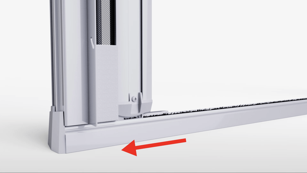 How to install a retractable screen door in a single doorway.
