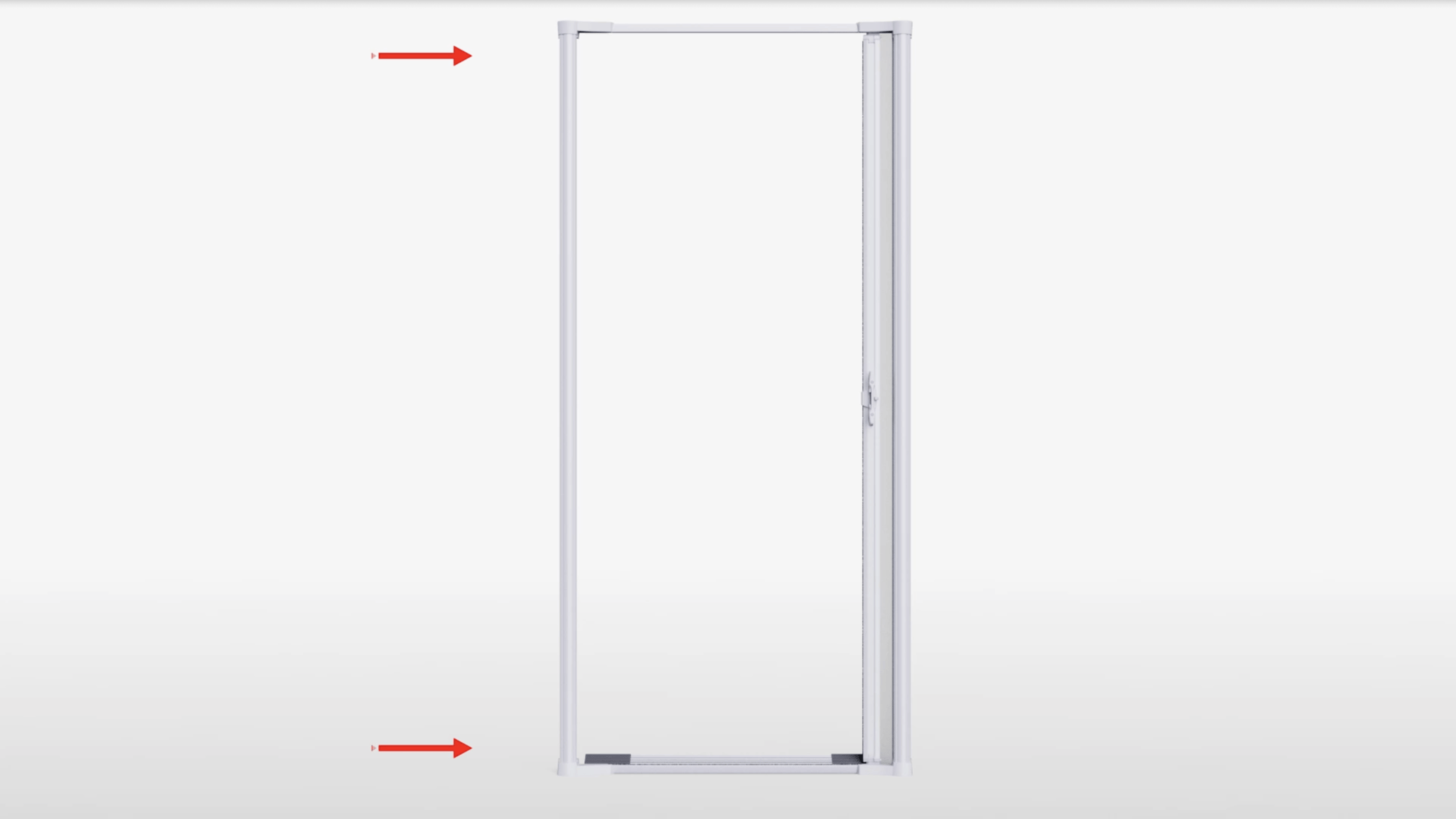 How to install a retractable screen door in a single doorway.