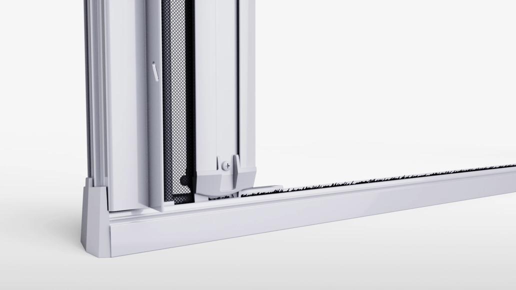How to install a retractable screen door in a single doorway.